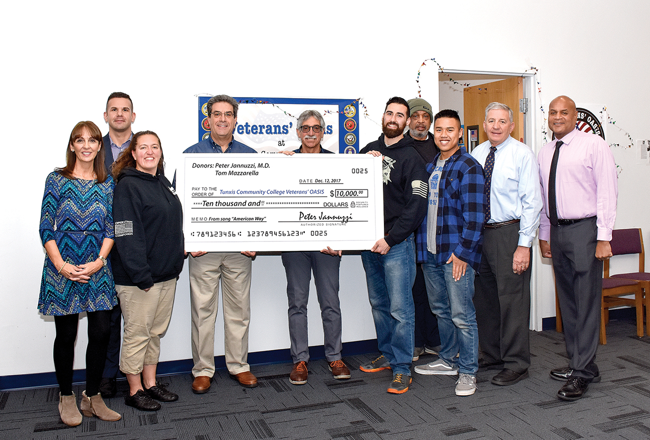 Tunxis Community College Veterans’ OASIS received a $10,000 donation ...